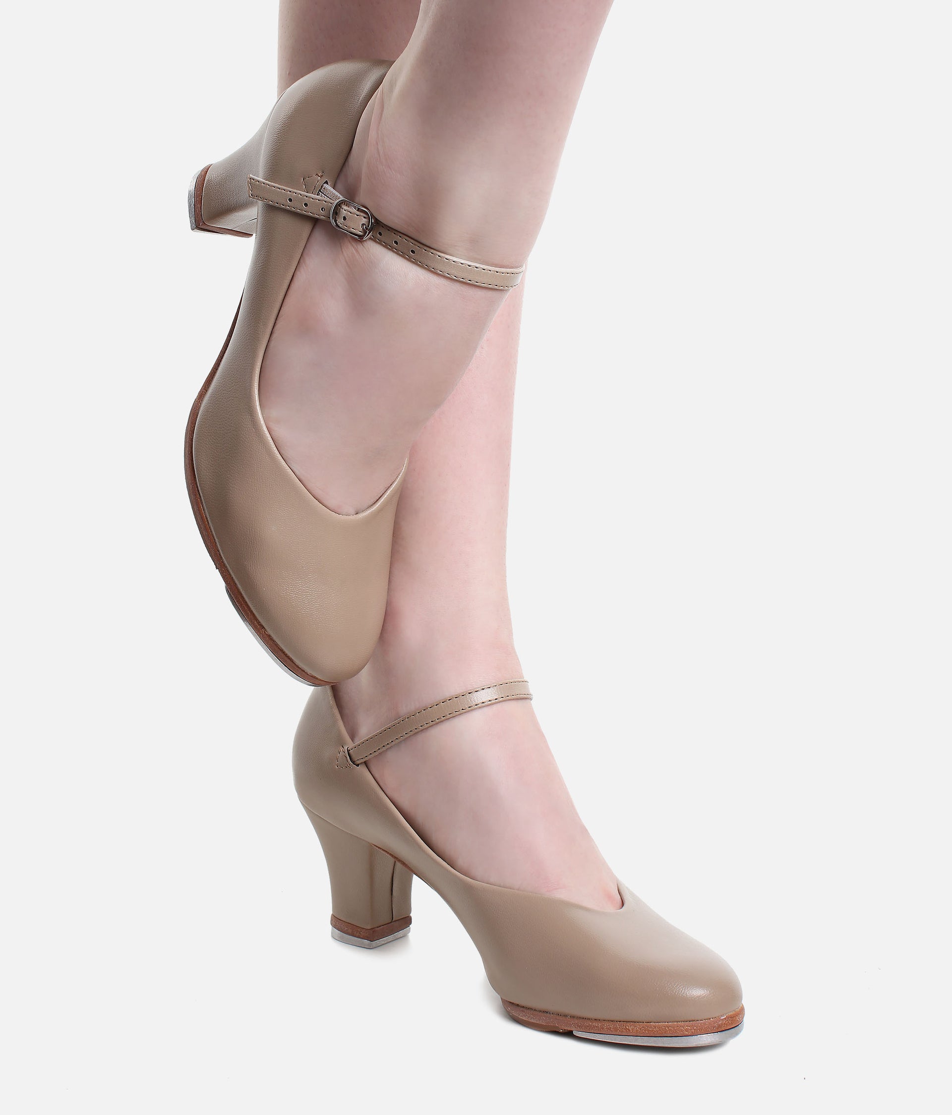 High Heel Tap Shoe, Tan Leather TA57 - So Danca UK & Ireland